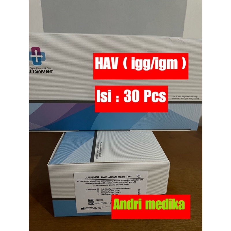 Jual Tes HAV Igg/Igm Answer isi 30 Pcs | Shopee Indonesia
