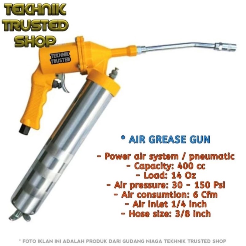 Jual Air grease gun 400cc Mesin tembak pompa gemuk tenaga angin AL400 ...