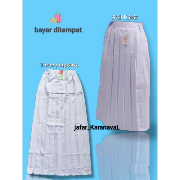 Jual SERAGAM SEKOLAH ROK PANJANG PUTIH SD ,SMP, SMA REMPEL LIPIT TURUN PINGGANG ROK SEKOLAH MEXI ...