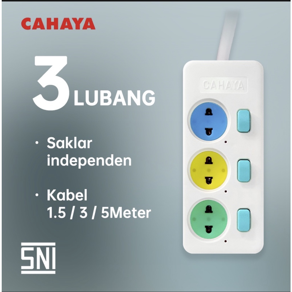 Jual Cahaya SC-793~5 Stop Kontak Kabel Multi Saklar 1,5 3 5 Meter 3 4 5 ...