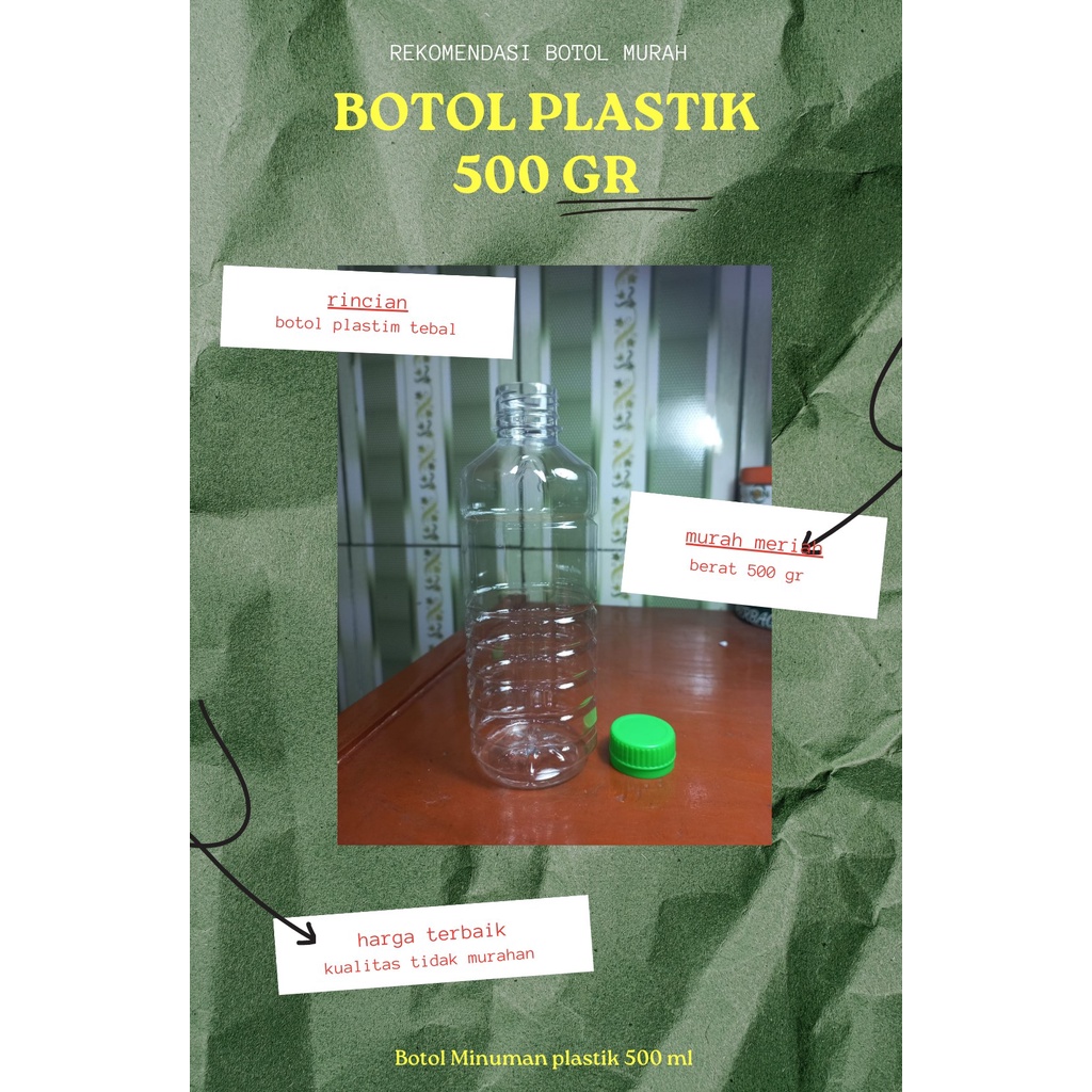 Jual BOTOL PLASTIK 500 ml | Shopee Indonesia