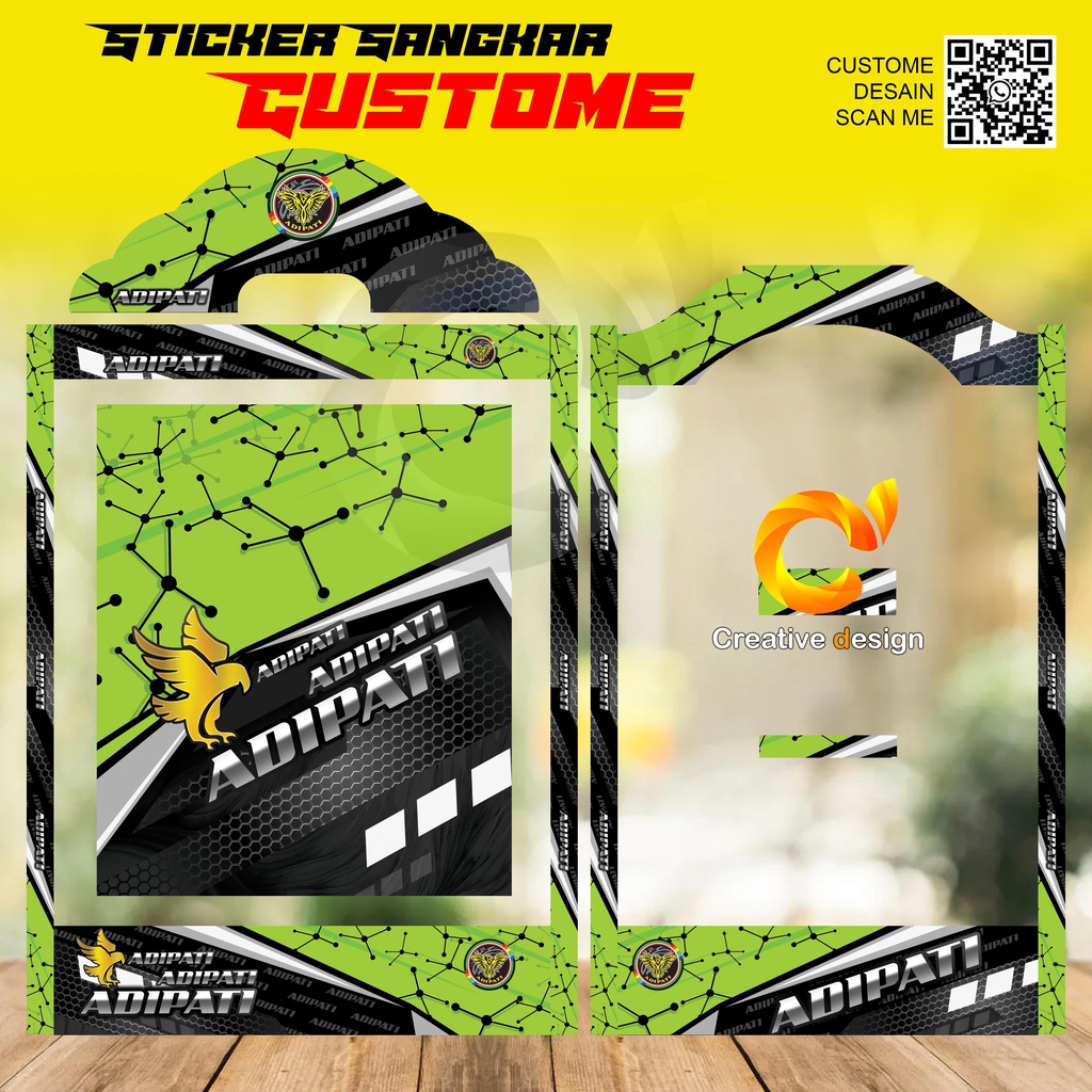 Jual STICKER SANGKAT KOTAK MODEL KIPAS CUSTOM | Shopee Indonesia