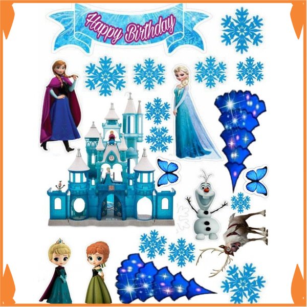 Jual Ready topper cake karakter Frozen baner kue ultah Toko_Arsha ...