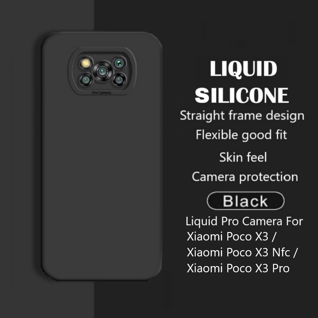 Jual CASE XIAOMI POCO X3 PRO / POCO X3 NFC SOFT CASE LIQUID MACARON CASING COVER HITAM | Shopee ...