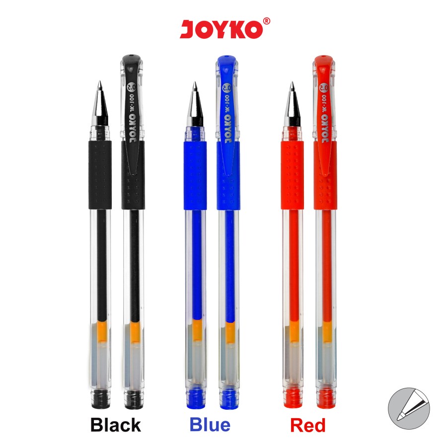 Jual Gel Pen / Pulpen / Pena Joyko JK-100 Hitam / 0.5 mm Hitam / Biru ...