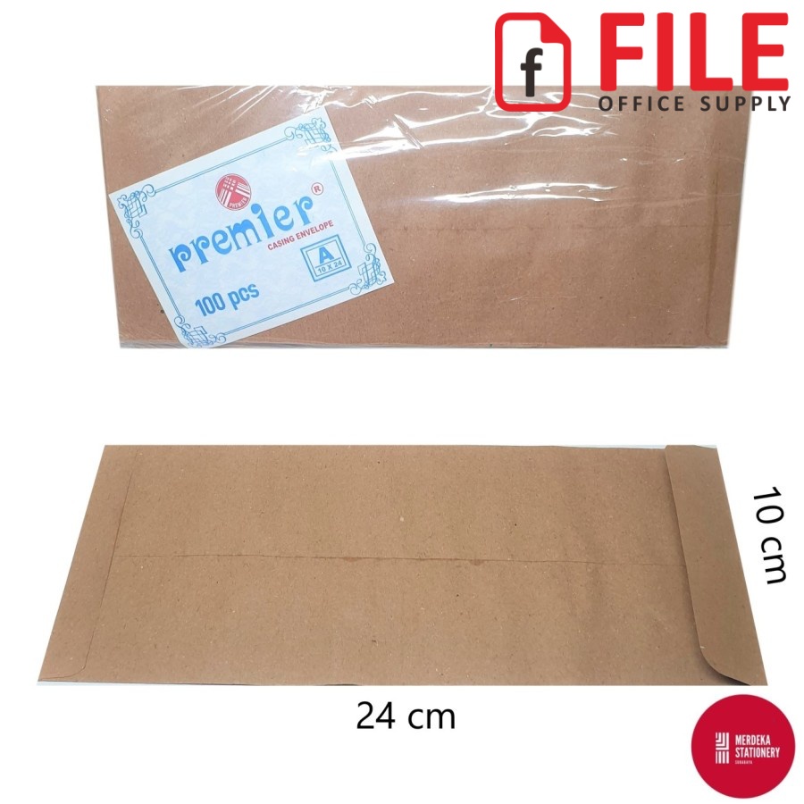 Jual Amplop Map Kertas Coklat Casing A / Super Kabinet (10 x 24 cm ...