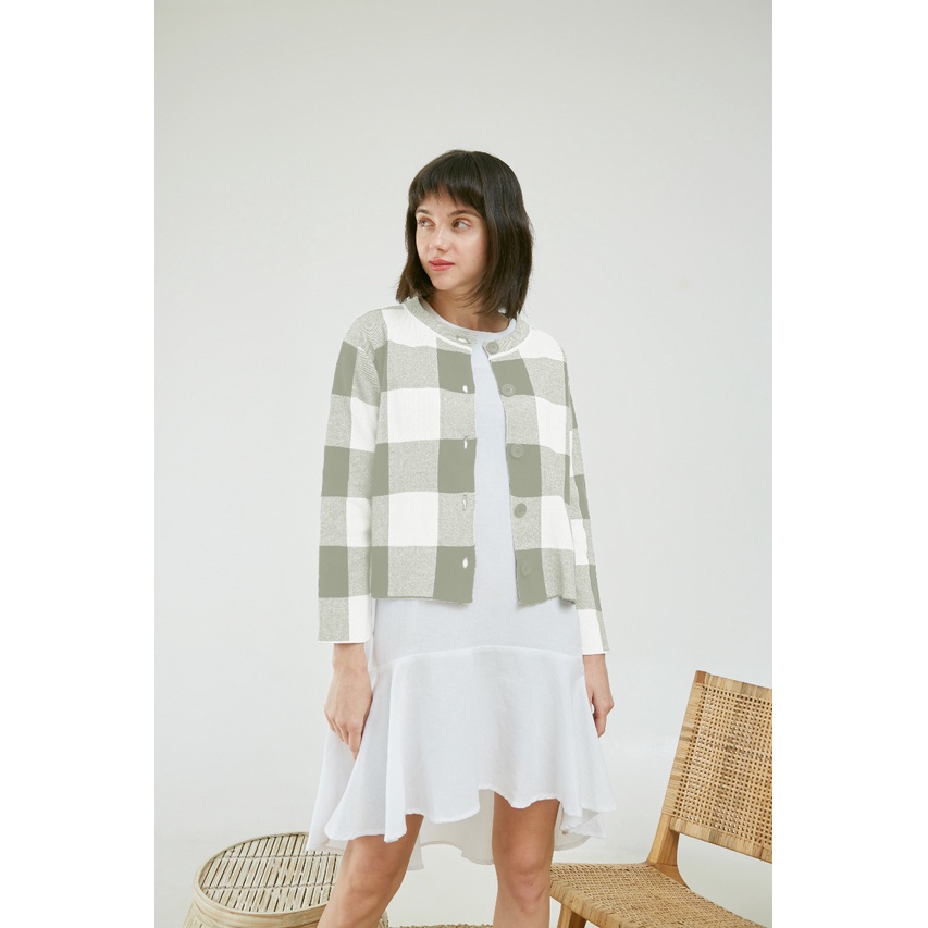 Jual Asiro Selena Knitted Outerwear Sage | Shopee Indonesia
