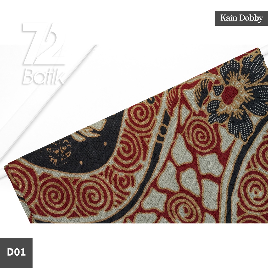 Jual KAIN BATIK PREMIUM Dobby Motif Parang Roll Hitam Merah 722777 Cap ...