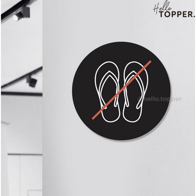 Jual Sign Icon Akrilik Signage Label Acrylic Papan Tanda No Sandal ...