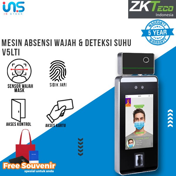 Jual Absensi Mesin Absensi Fingerprint Dan Wajah Zkteco V5Ltd Solution ...