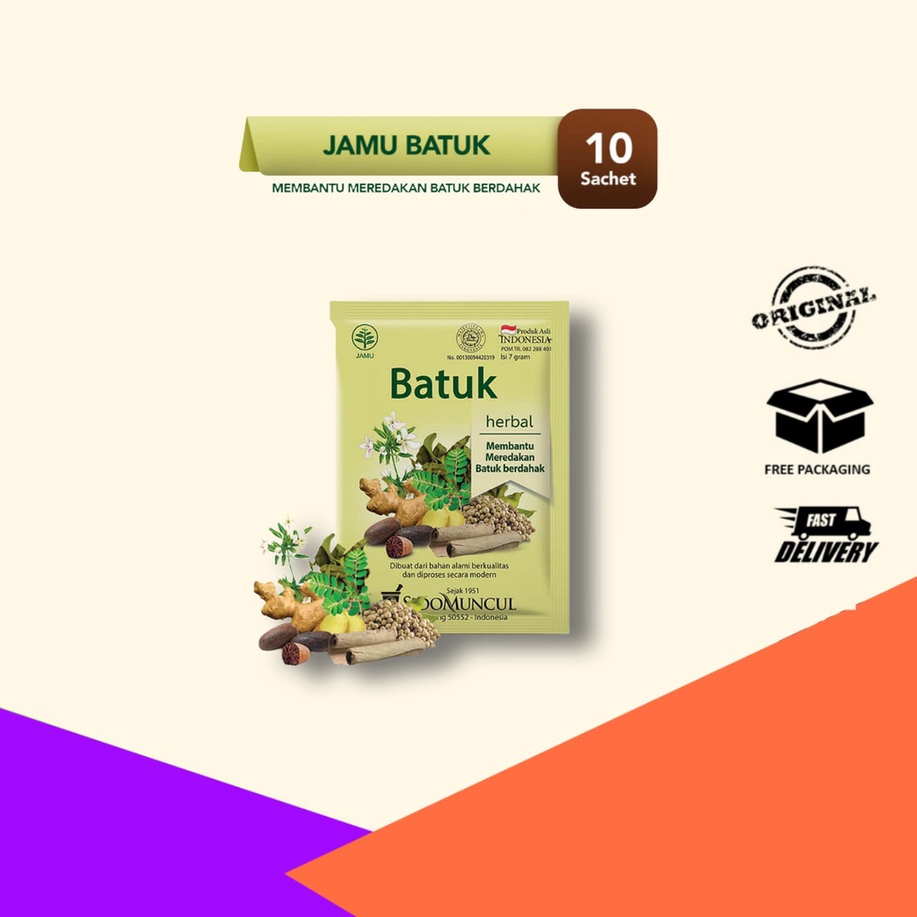 Jual Sido Muncul Jamu Batuk 1 Renceng Isi 10 Sachet Jamu Herbal Untuk ...