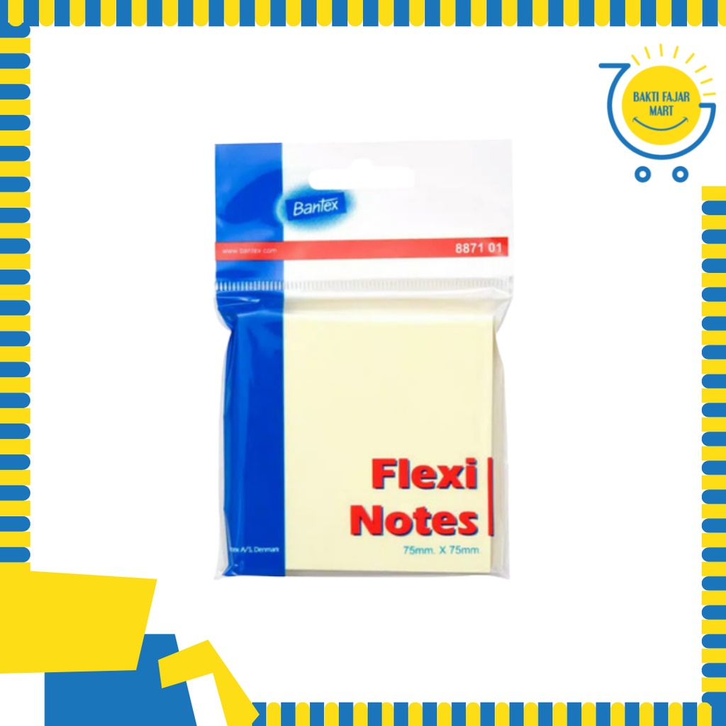Jual Bantex Flexi Notes 75x75mm 100s Sticky Notes | Shopee Indonesia