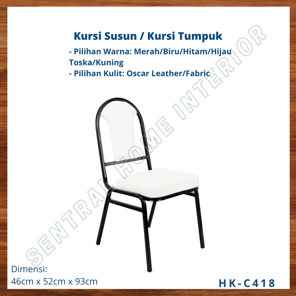 Jual Kursi Bangku Susun/Tumpuk/Aula - Kaki Coating Hitam | HK-C418 ...