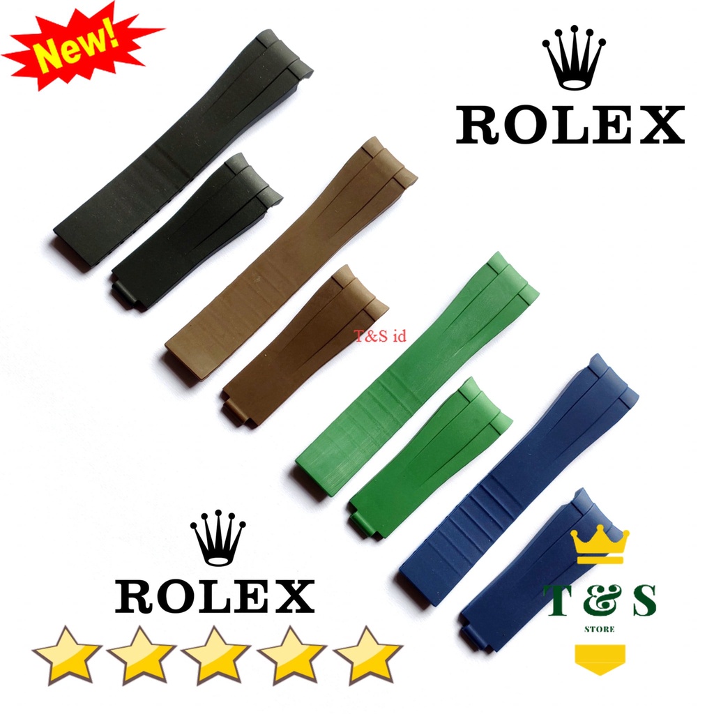 Jual Strap Rubber Rolex Daytona Datejust GMT Rubber B Yacht 20mm ...