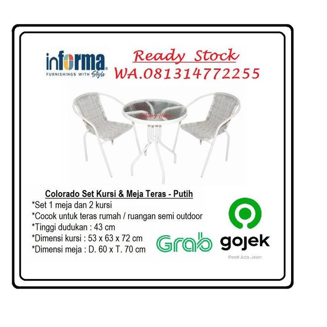 Jual Informa - Colorado Set Meja Kaca & Kursi Teras Rotan Sintesis ...