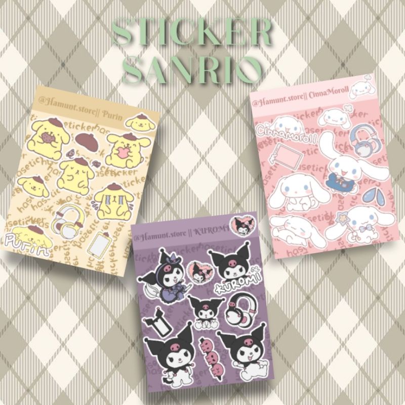 Jual STICKER SANRIO || STICKER KUROMI || STICKER CINNAMOROLL || STICKER ...