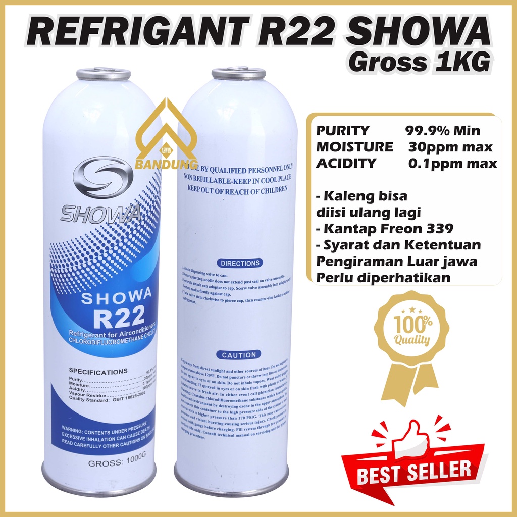 Jual FREON R22 REFRIGANT SHOWA 1KG | FREON REFRIGANT AC R 22A KEMASAN KALENG 1KG , R22 A MURNI ...