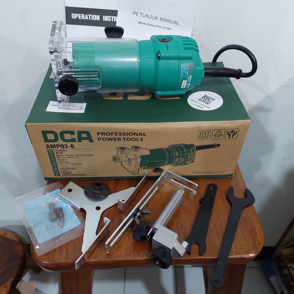 Jual Mesin profil DCA 1/4" AMP03-6 trimmer router DCA AMP 03 berkualitas Bergaransi | Shopee ...