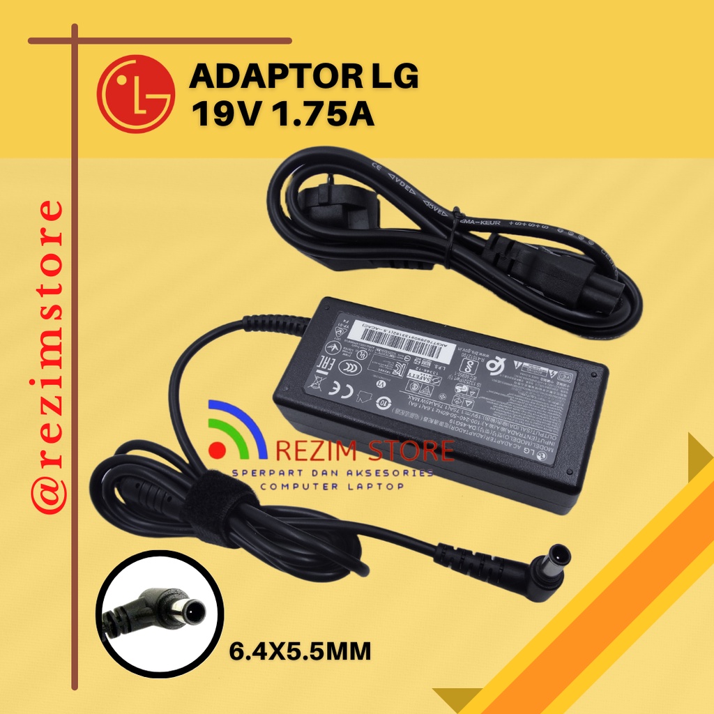 Jual LG 19V 1.7A 65W CHARGER MONITOR LCD LED TV LG 19V 1.7A ORIGINAL ...