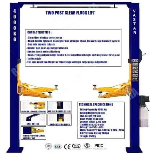 Jual Katrol Two Post Lift Merk Vastar 4 Ton Barang Baru Bukan Bekas ...