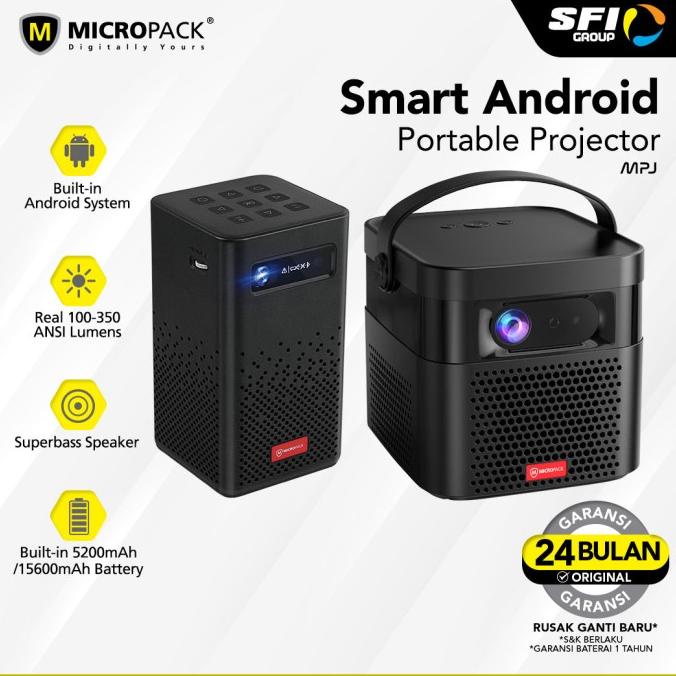 Jual Micropack Smart Projector Portable include Battery & Speaker (MPJ-01) | Shopee Indonesia