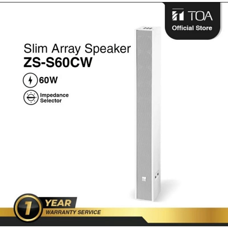 Jual ZS 60CW TOA SLIM ARRAY /SPEAKER TOA DINDING/SPEAKER TOA COLOUM ZS ...