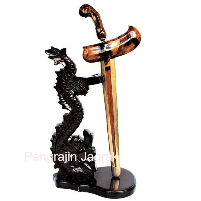 Jual Jagrak Keris Patrem Naga Isi Satu Kayu Jati Murah Berkualitas ...
