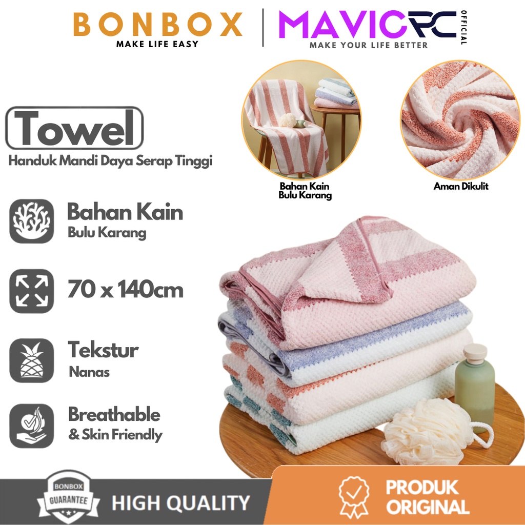 Jual BONBOX BT30 Handuk Mandi Dewasa Microfiber 70 x140CM Magic Towel Daya Serap Tinggi Cepat ...