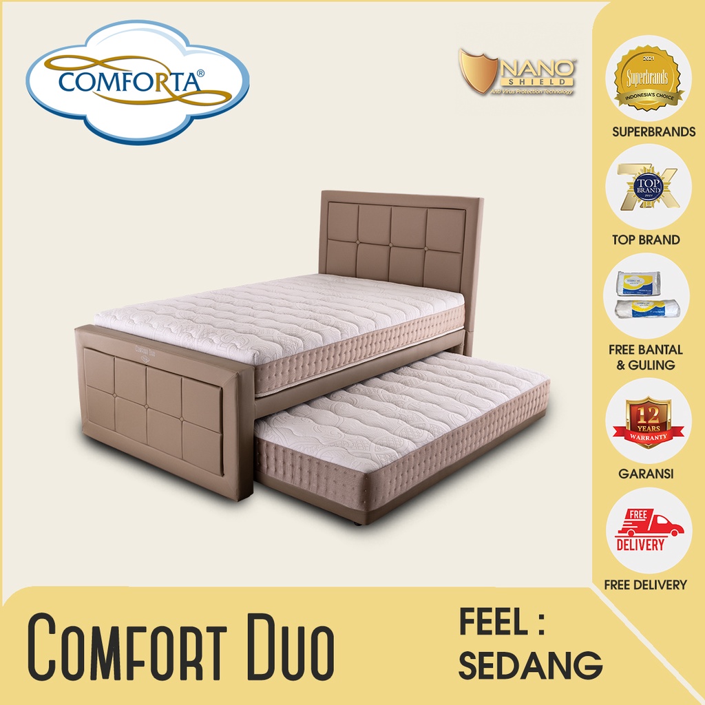 Jual COMFORTA Kasur Springbed Comfort Duo Fullset 120 x 200 | Shopee ...