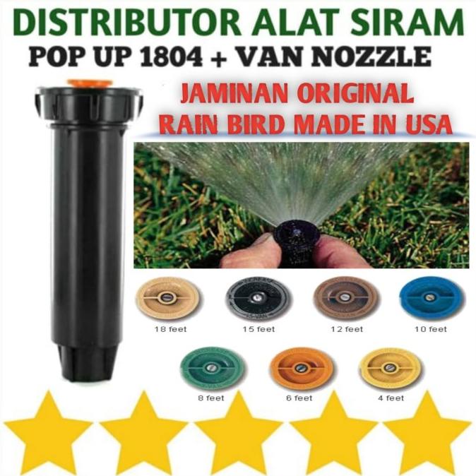 Jual Promo SPRINKLER POP UP 1804 RAINBIRD + NOZZLE VAN RAIN BIRD ALAT SIRAM SPRAY | Shopee Indonesia