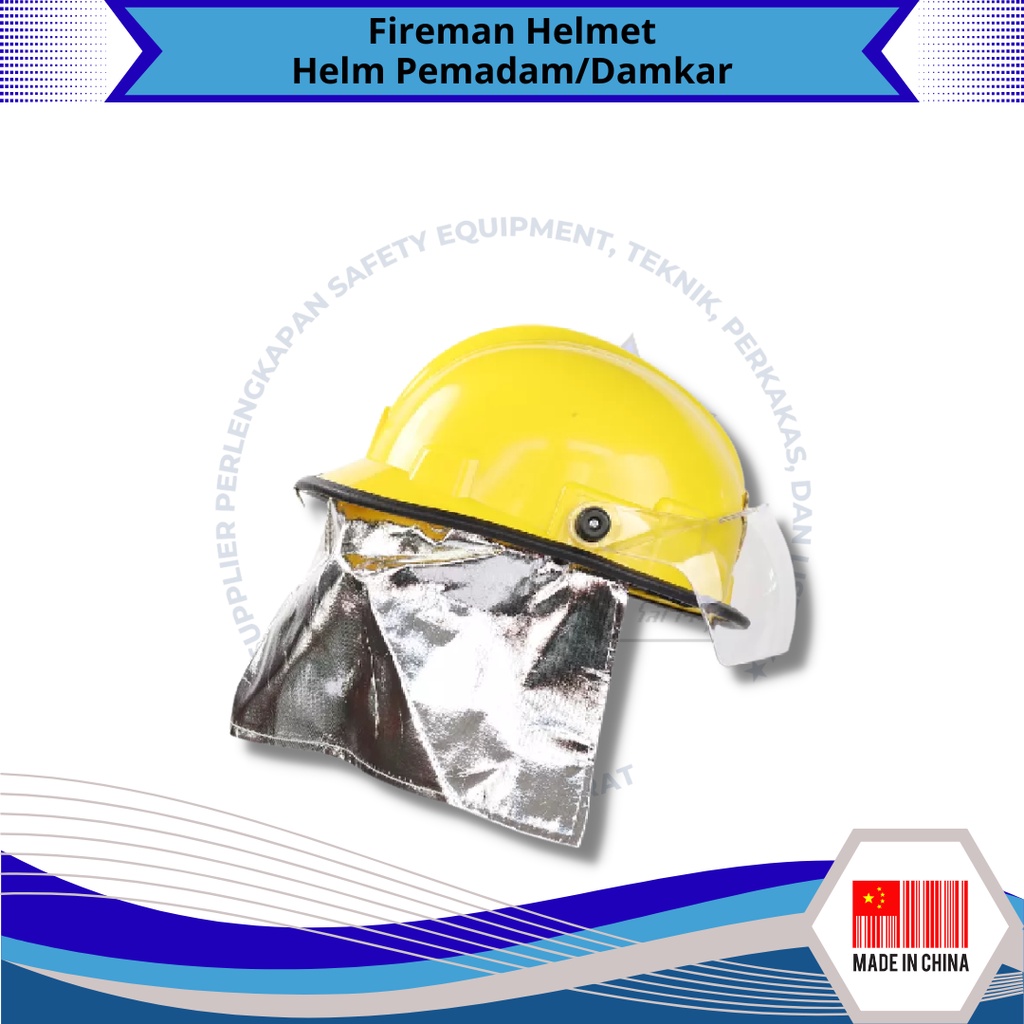 Jual Helm Pemadam Warna kuning - Safety Helmet Firefighter Rescue ...