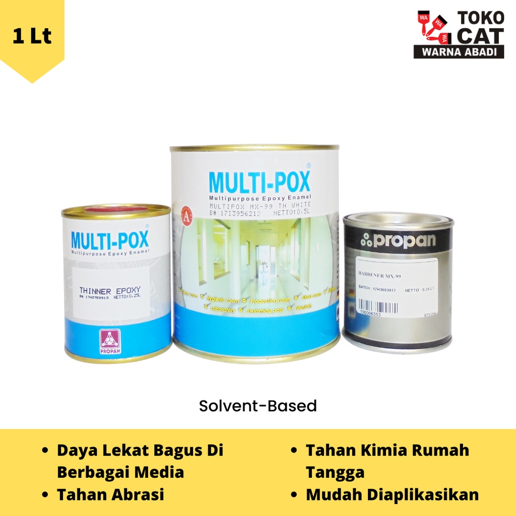 Jual CAT EPOXY LANTAI PROPAN MULTIPOX 1 LITER SET | Shopee Indonesia