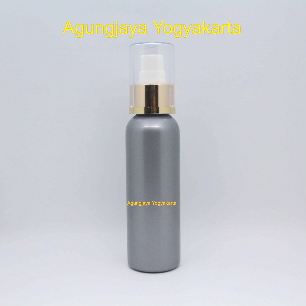Jual Botol 100 ml Silver Spray BR / Botol Silver / Botol Kosmetik / Botol Parfum / Boston Round ...