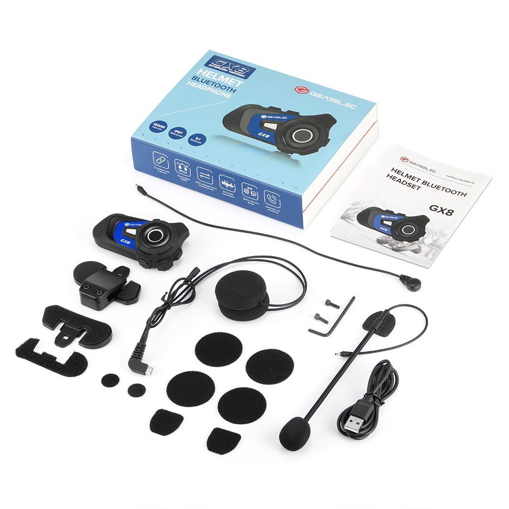 Jual INTERCOM GEARELEC shark pro Sepeda Motor Bluetooth Intercom ...