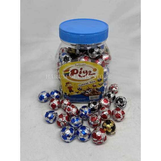 Jual Cokelat Bola Piyo Ball Biskuit Coklat toples isi 60 pcs | Shopee ...