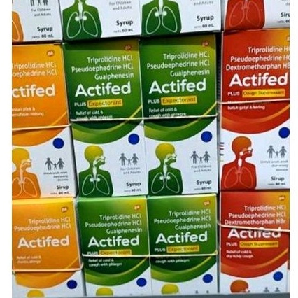 Jual (ORIGINAL) Actifed Syrup Obat Batuk 3 Varian 60 Ml ( Merah, Hijau ...