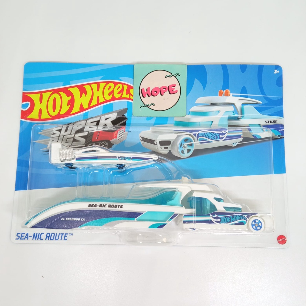 Jual Hot Wheels Super Rigs Sea-Nic Route Diecast Trailer Original ...