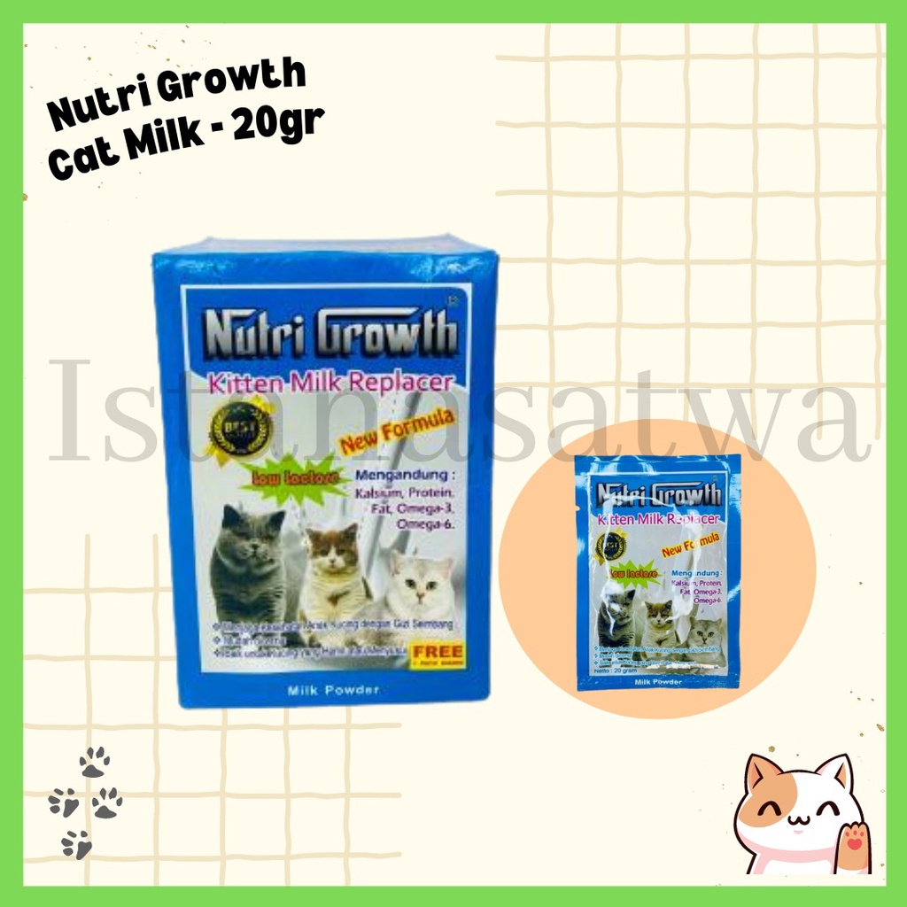 Jual Nutrigrowth Cat Milk Kitten 20gr - Susu Anak Kucing (Per pcs ...