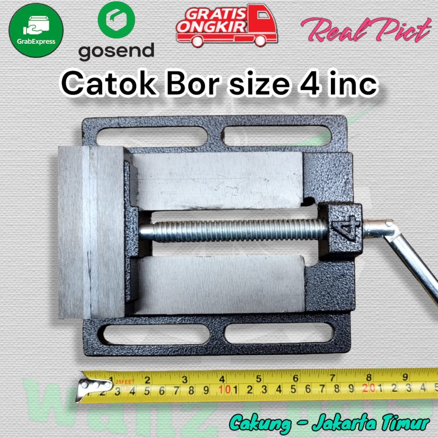 Jual Catok Ragum Tanggem Vise Bor Duduk 4 inch (100mm) | Shopee Indonesia