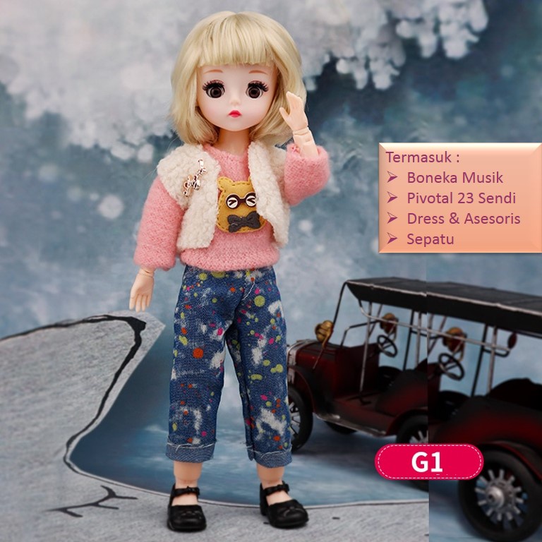 Jual Mainan Anak Perempuan Boneka BJD Doll Cute DIY Girls Gift Princess ...