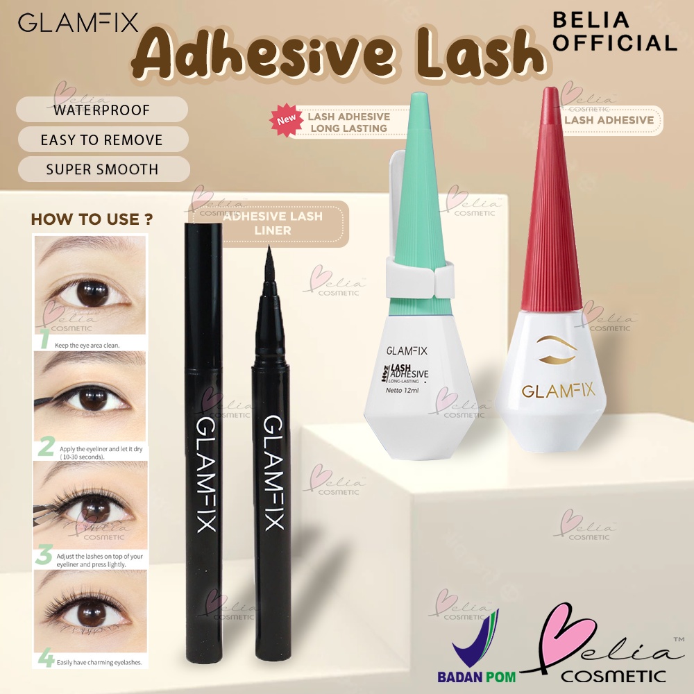 Jual BELIA GLAMFIX Adhesive Lash Series | Lem Bulu Mata 2in1 bisa untuk ...