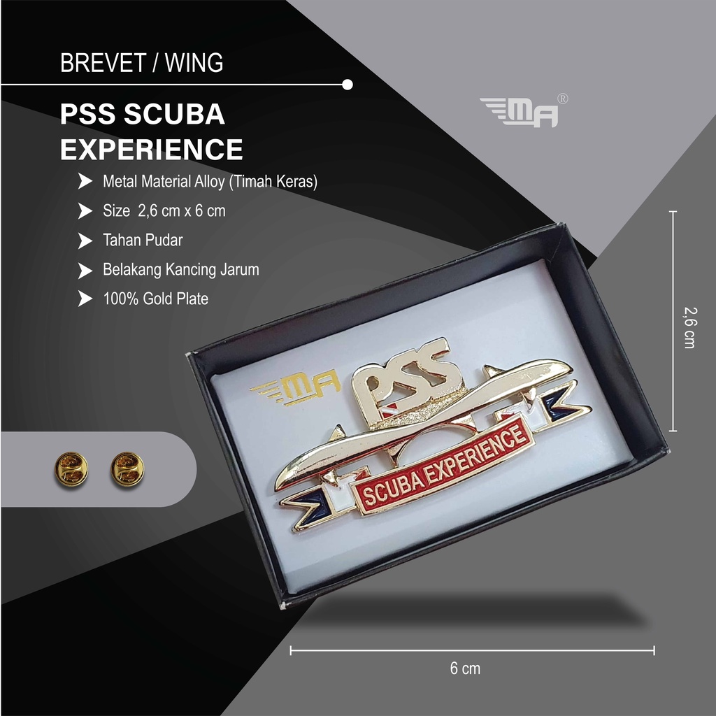 Jual Brevet Wing PSS SCUBA EXPERIENCE Brivet Pin | Shopee Indonesia