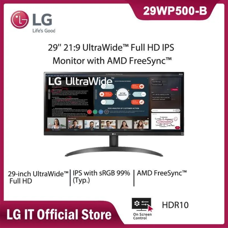 Jual Monitor LG 29WP500-B 29" UltraWide Full HD IPS 75Hz HDR10 | Shopee ...