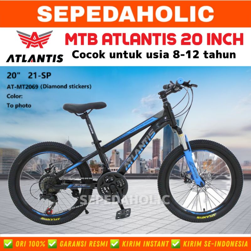 Jual Sepeda Gunung MTB ATLANTIS / VELION 14 / FOSTER 5522 Ukuran 20 ...