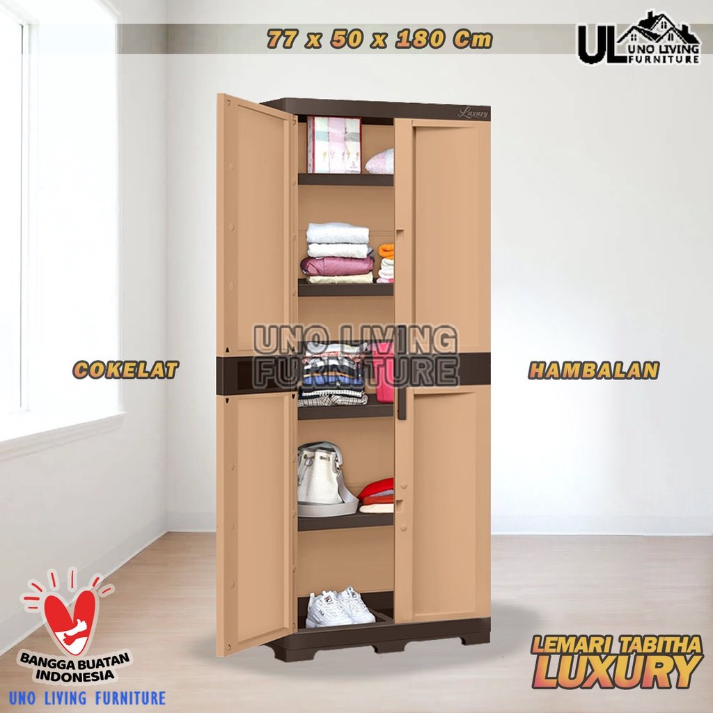 Jual JUMBO! Lemari Pakaian Plastik Jumbo Lemari 4 Susun Tabitha Luxury ...