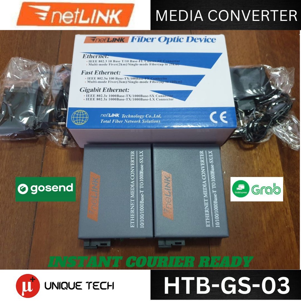 Jual Netlink Gigabit HTB-GS-03 A/B HTBGS03 A+B Fiber Optic Media Converter | Shopee Indonesia