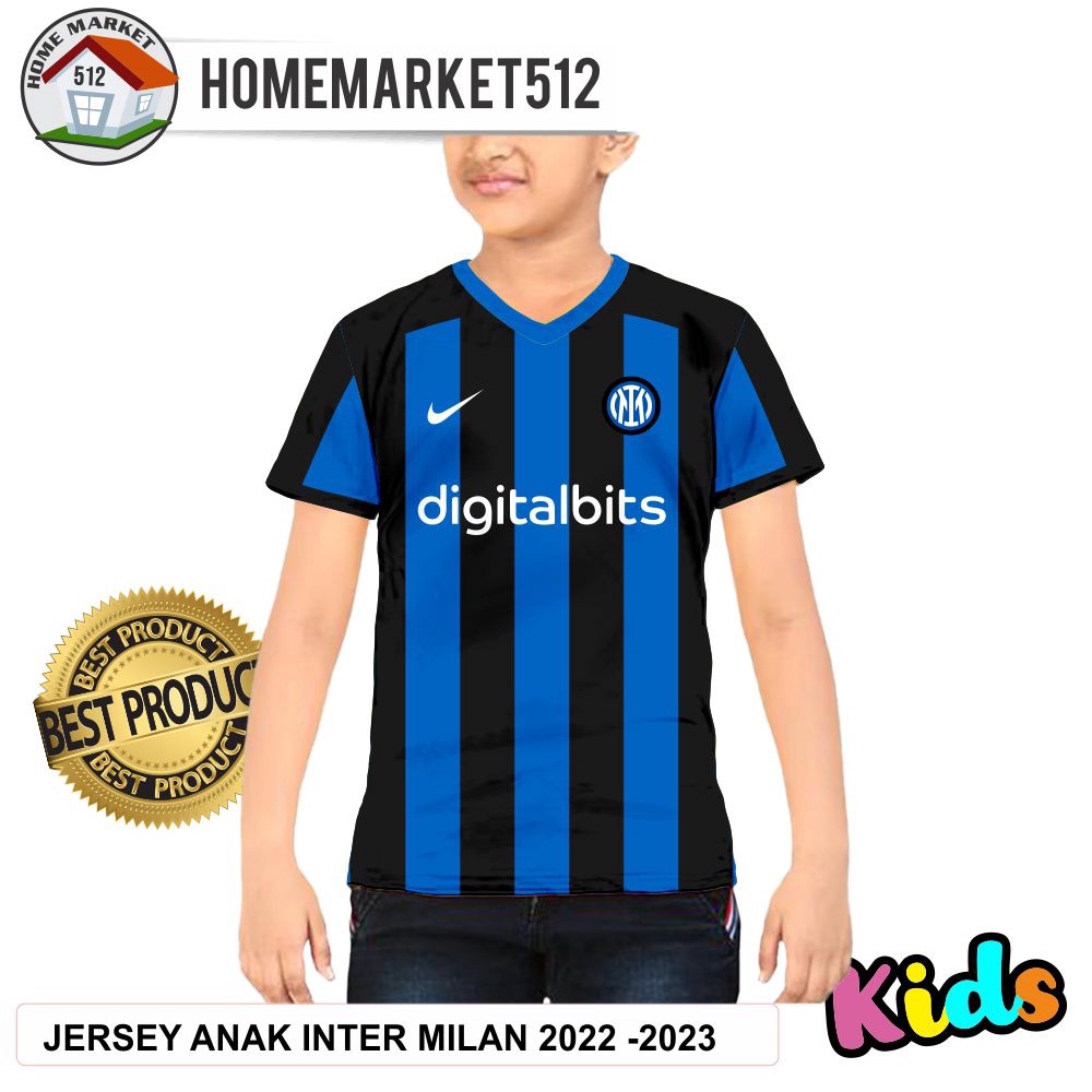 Jual Jersey Anak Kaos Jersey Bola Anak Inter Milan 2022-2023 Kaos ...