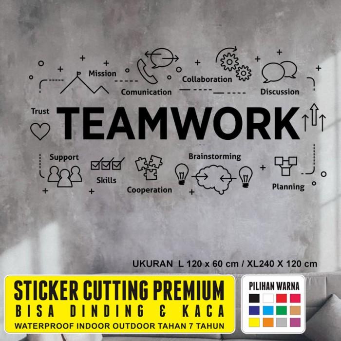 Jual Stiker Dinding Motivasi Kantor Office Cutting Wall Sticker Team ...