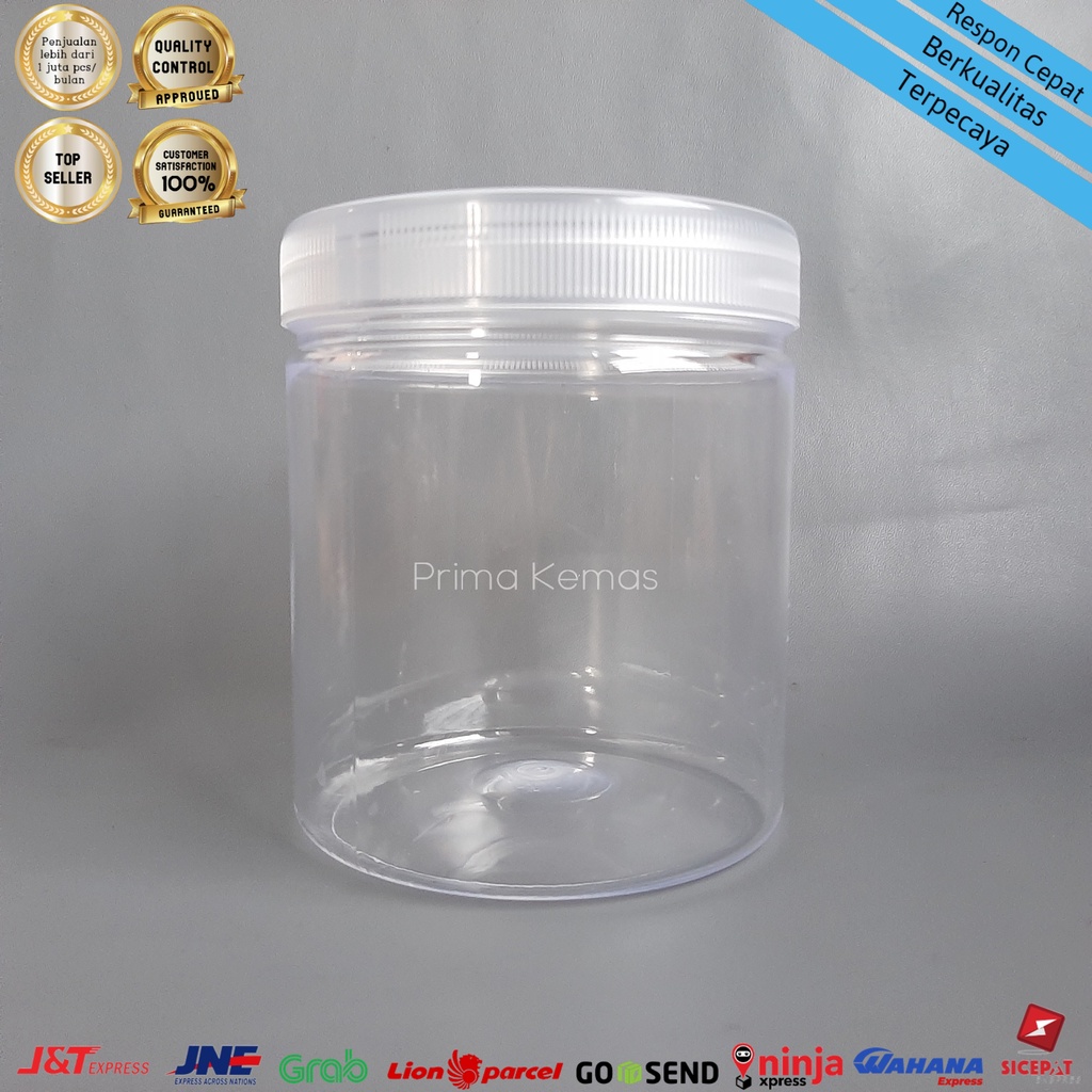 Jual Toples plastik 600 ml - jar tabung - toples kue - JR 600 ml Cap ...