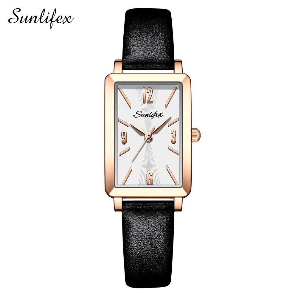 Jual Sunlifex Jam Tangan Wanita 8002 Original Tali Kulit Mode Anggun ...